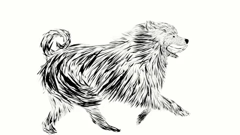 running dog 2d animation | Stock Video | Pond5