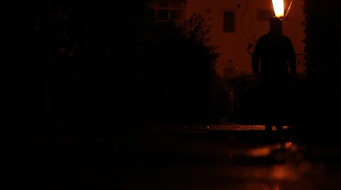 Man Running Night Stock Footage ~ Royalty Free Stock Videos | Pond5