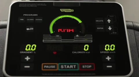 Running treadmill dashboard | Stock Video | Pond5