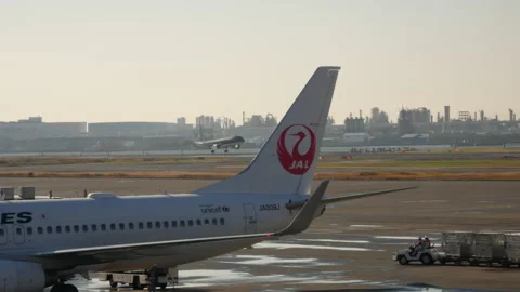 Runway at Haneda Airport in Tokyo, Japan | Stock Video | Pond5