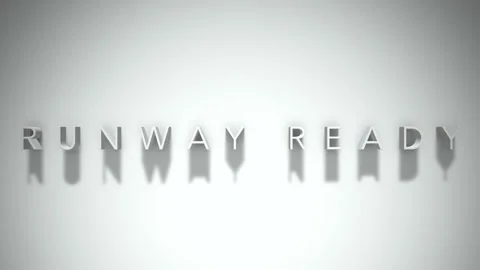 runway ready 3D title animation white te... | Stock Video | Pond5