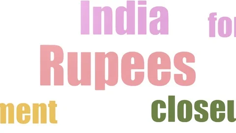 Rupees Word Cloud Animated Isolated On W... | Stock Video | Pond5