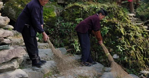 A rural authentic Asian Chinese cultural... | Stock Video | Pond5