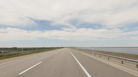 Rural highway road front view driving pl... | Stock Video | Pond5