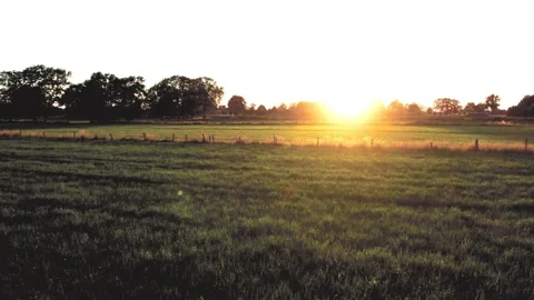 Rural scenery, farm life, aerial view of... | Stock Video | Pond5