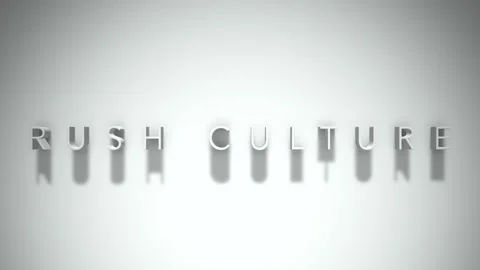 rush culture 3D title animation white te... | Stock Video | Pond5