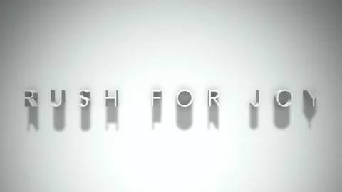rush for joy 3D title animation white te... | Stock Video | Pond5