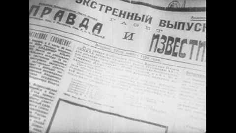 RUSSIA 1960s: Front page of Russian news... | Stock Video | Pond5