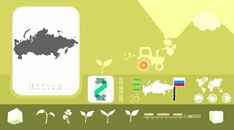 Russia - Agriculture - Vector Animation ... | Stock Video | Pond5