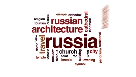 Russia animated word cloud, text design ... | Stock Video | Pond5