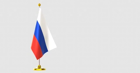 Russia flag on pole for countries summit... | Stock Video | Pond5