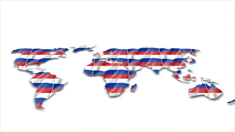 Russia flag wave 3d earth map animation ... | Stock Video | Pond5