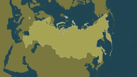 Russia map - extract. Border. Pattern. L... | Stock Video | Pond5