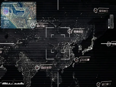 Russia Map High Tech Scanning gr... | Stock Video | Pond5