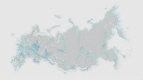Russia Map Outline Stock Footage ~ Royalty Free Stock Videos | Pond5