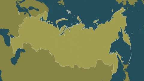 Russia map - zoom. Border. Pattern. | Stock Video | Pond5