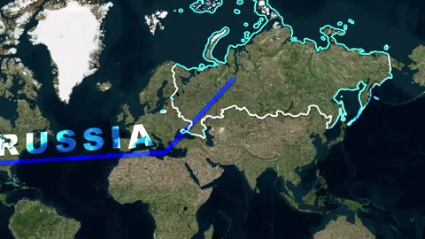Russia World Map | Stock Video | Pond5