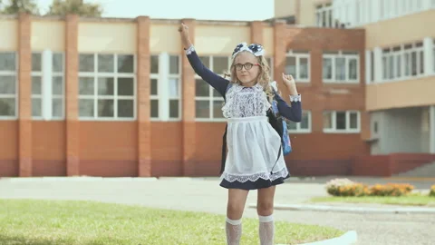 Russian 13 year old schoolgirl in a good... | Stock Video | Pond5