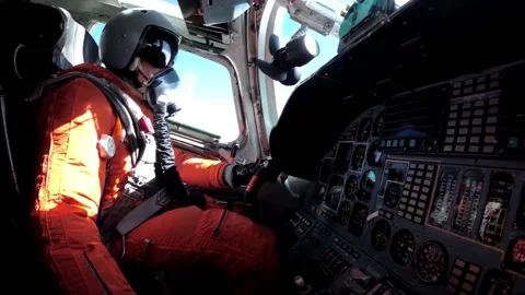 Russian army aviation - Cockpit with a T... | Stock Video | Pond5