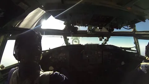 Russian Army - Cockpit view during refue... | Stock Video | Pond5