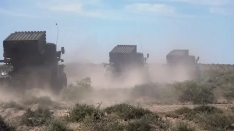 Russian Army - GRAD rocket launcher driv... | Stock Video | Pond5