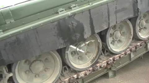 Russian Army - tank reversing from the p... | Stock Video | Pond5