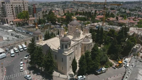 The Russian Compound in Jerusalem, Aeria... | Stock Video | Pond5