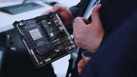 Russian-made motherboard, computer compo... | Stock Video | Pond5