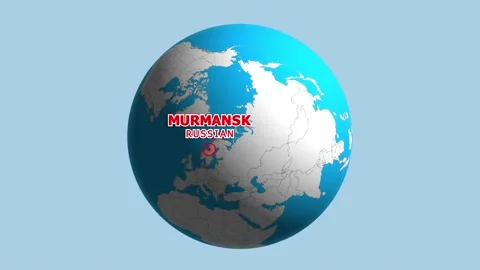 RUSSIAN MURMANSK ZOOM IN FROM SPACE | Stock Video | Pond5