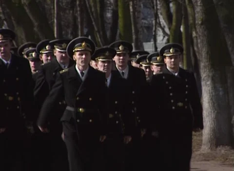RUSSIAN NAVY BALTIC FLEET DISPLAY MILITA... | Stock Video | Pond5