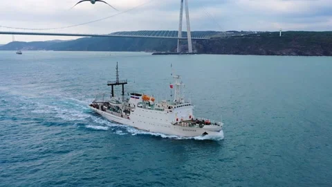 Russian Navy hydrographic vessel Donuzla... | Stock Video | Pond5