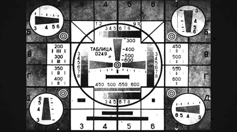 Russian old test card TV | Stock Video | Pond5