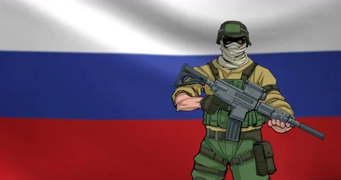 Russian Soldier Background Animation | Stock Video | Pond5