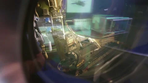 Russian soviet space technology on displ... | Stock Video | Pond5
