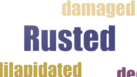 Rusted Word Cloud Animated Isolated On W... | Stock Video | Pond5