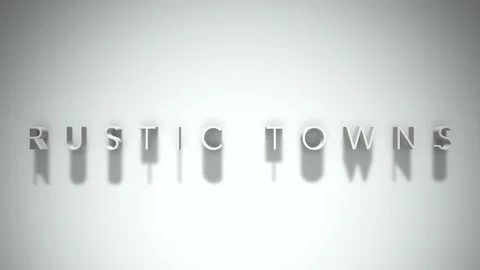 rustic towns 3D title animation white te... | Stock Video | Pond5