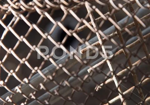 Photograph: Rusty metal grid as a background. texture #63435937