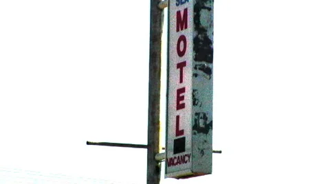 Rusty Old Cheap Fleabag Motel Sign | Stock Video | Pond5