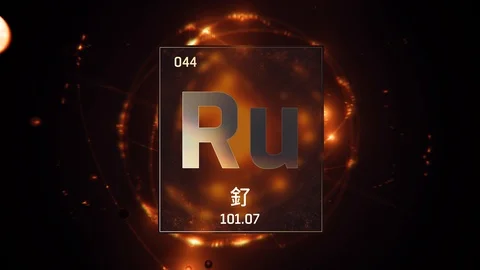 Ruthenium as Element 44 of the Periodic ... | Stock Video | Pond5