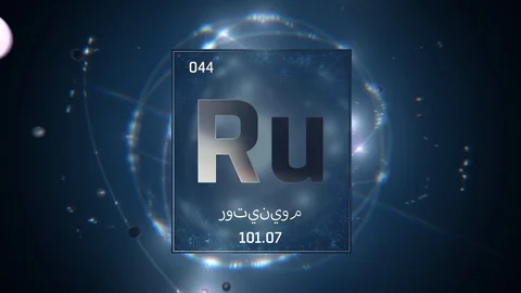 Ruthenium as Element 44 of the Periodic ... | Stock Video | Pond5