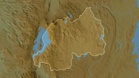 physical map of rwanda