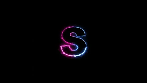 s alpha channel letter,nergy neon glowin... | Stock Video | Pond5