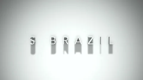 s brazil 3D title animation with shadows... | Stock Video | Pond5