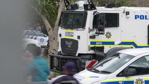 SA Public Order Police Unit vehicles wit... | Stock Video | Pond5