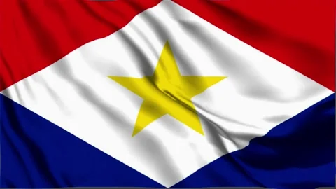 Saba Waving Flag, Saba Flag, Flag of Sab... | Stock Video | Pond5