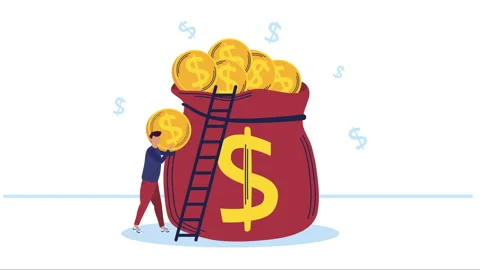 sack with money dollars animation | Stock Video | Pond5