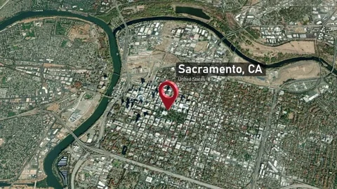 Sacramento California Map Stock Footage ~ Royalty Free Stock Videos | Pond5