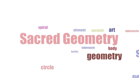 Sacred Geometry Word Cloud Animated On W... | Stock Video | Pond5