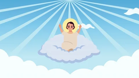 sacred jesus kid character animation | Stock Video | Pond5