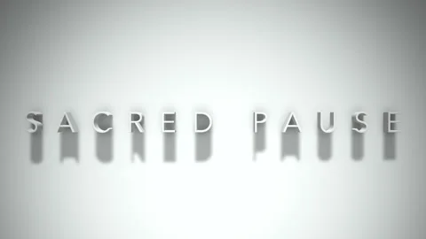sacred pause 3D title animation white te... | Stock Video | Pond5